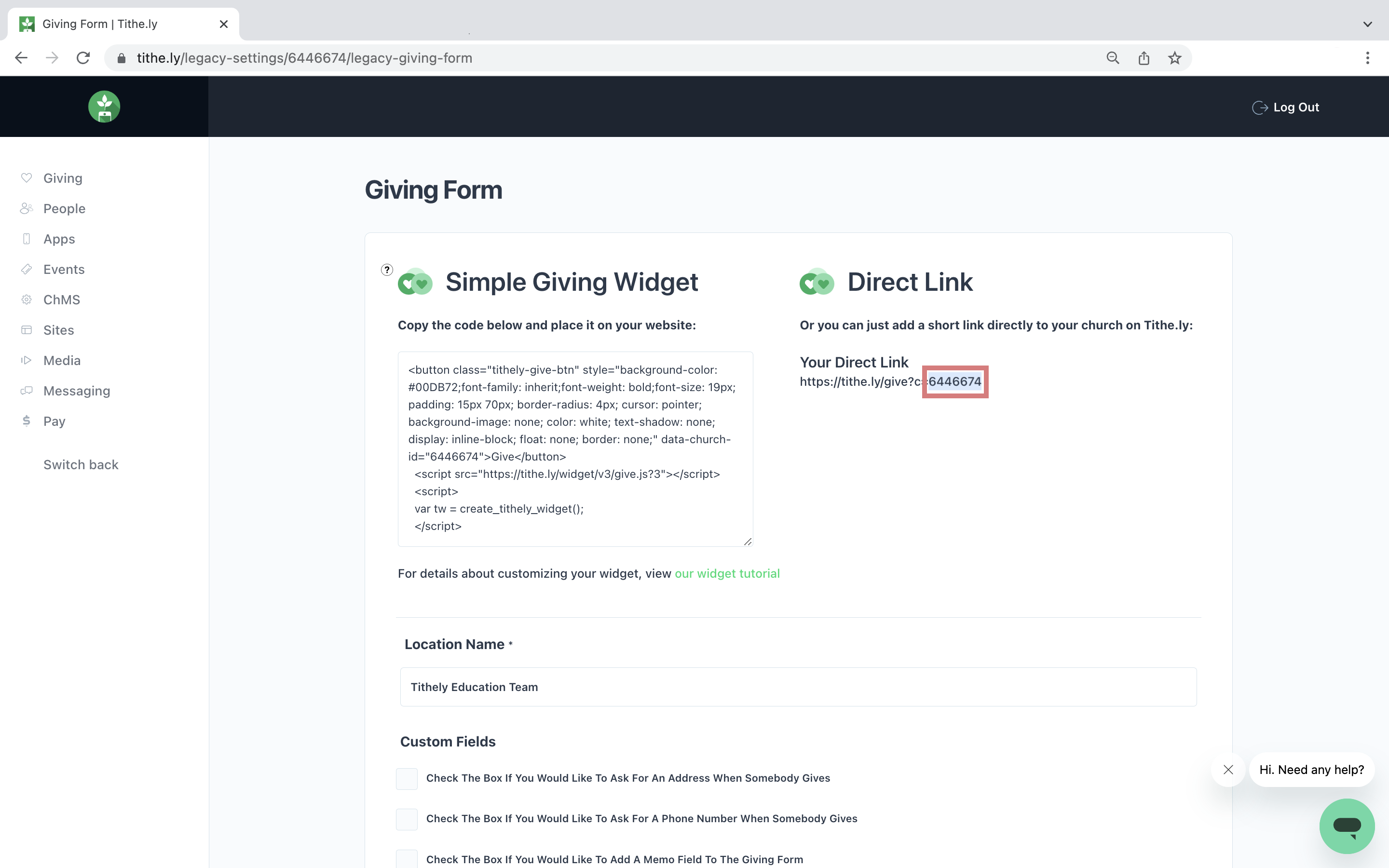 Embed a Tithely Giving Form Onto Your Website Using an iframe – Tithely