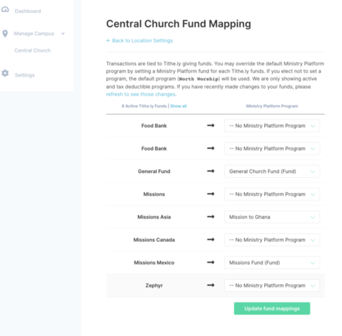 Ministry Platform Integration – Tithely