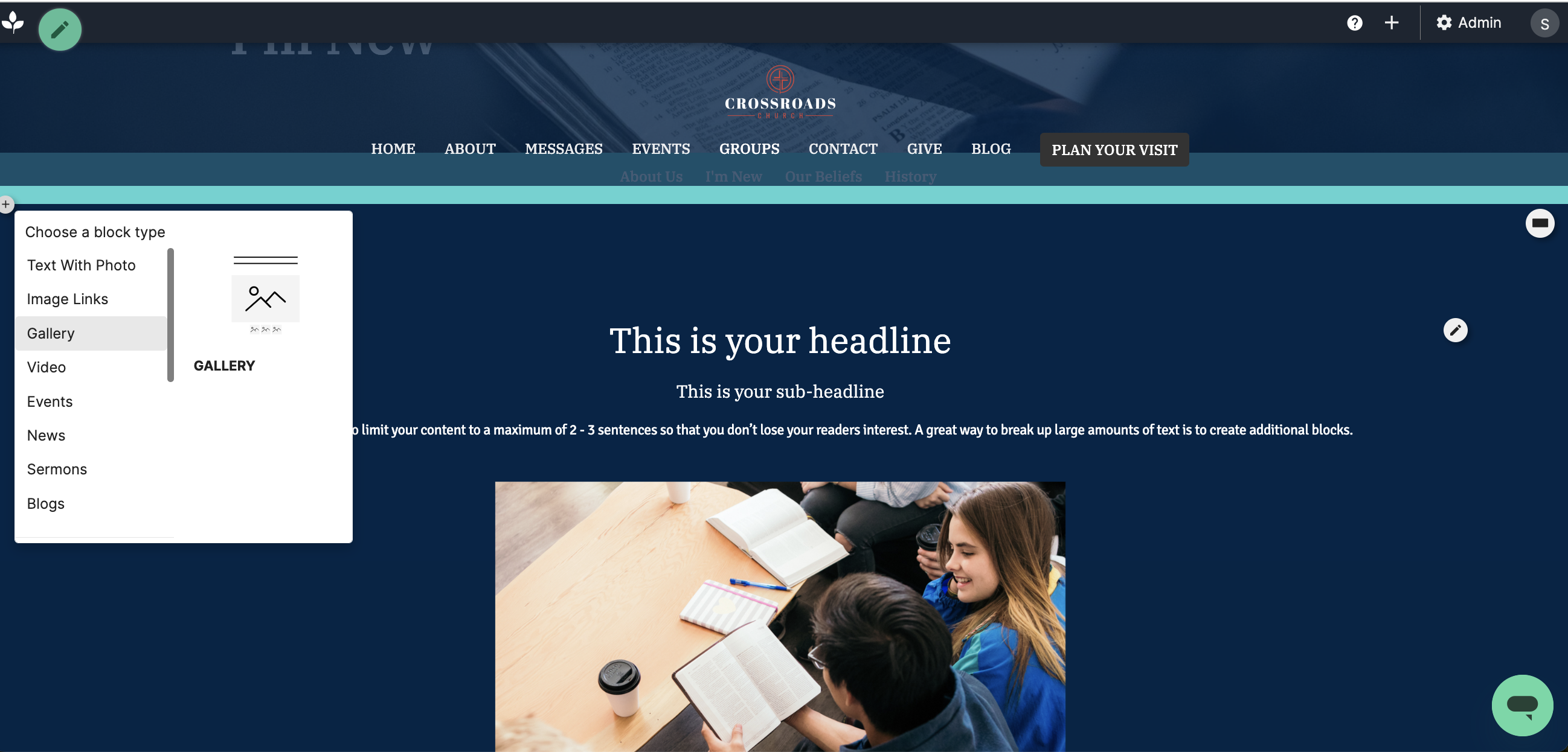 Photo Galleries on Sites – Tithely