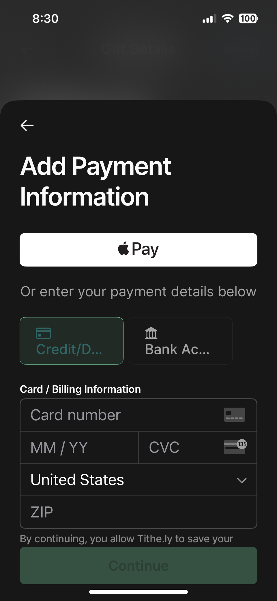 How to Use Apple Pay to Give – Tithely